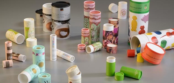 Round packaging in paper and cardboard for foodstuffs und technical ...